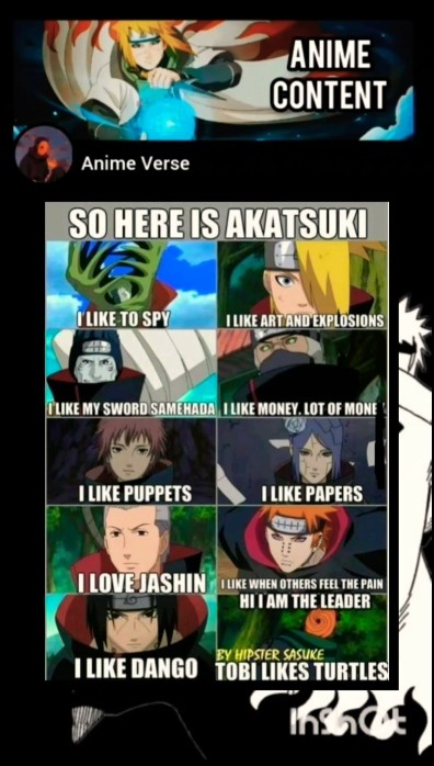 Which Akatsuki members like what ? #anime #music #naruto #viral #edit # ...