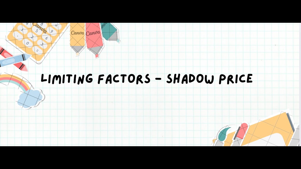 Limiting Factors - Shadow Price - YouTube