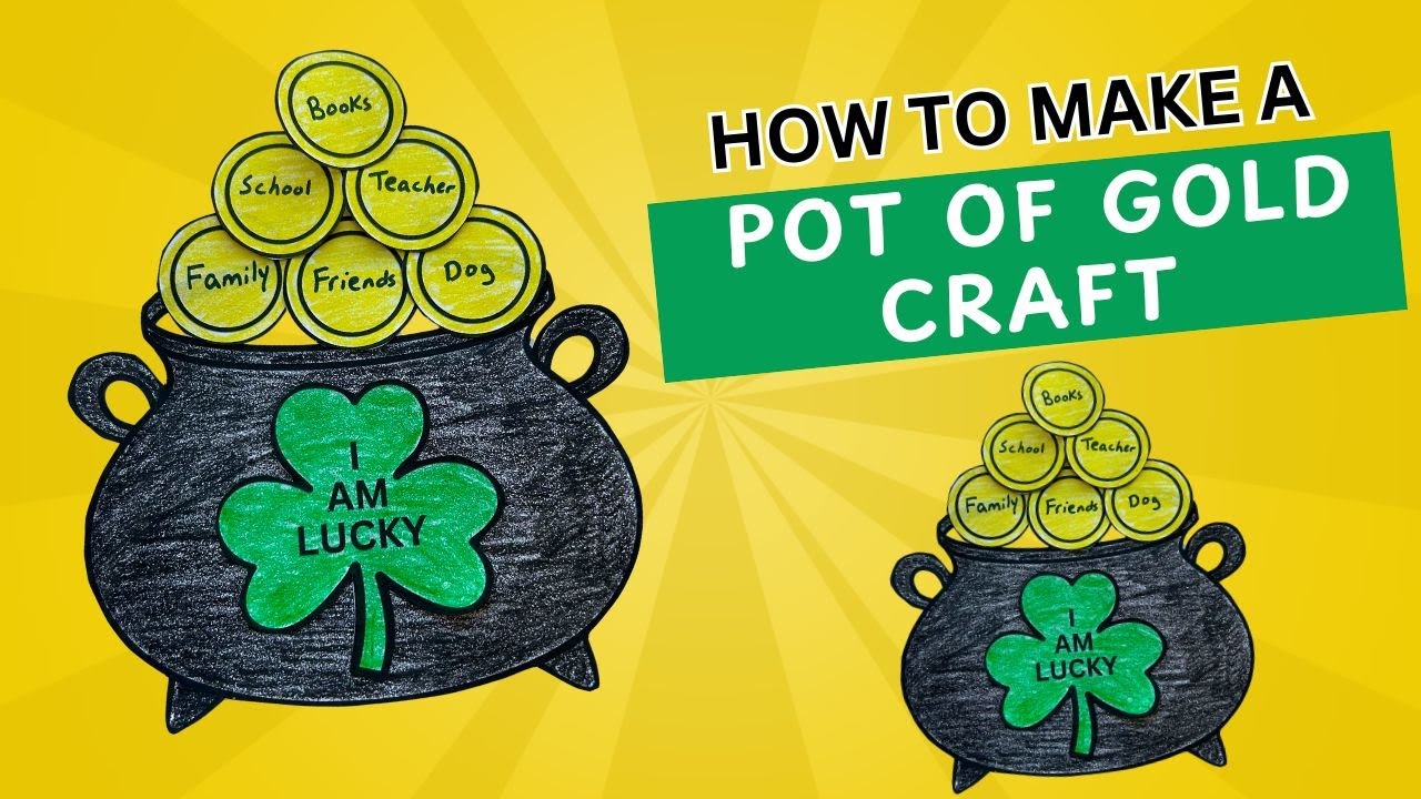 Easy Pot of Gold Craft | St. Patrick's Day Craft for Kids - YouTube