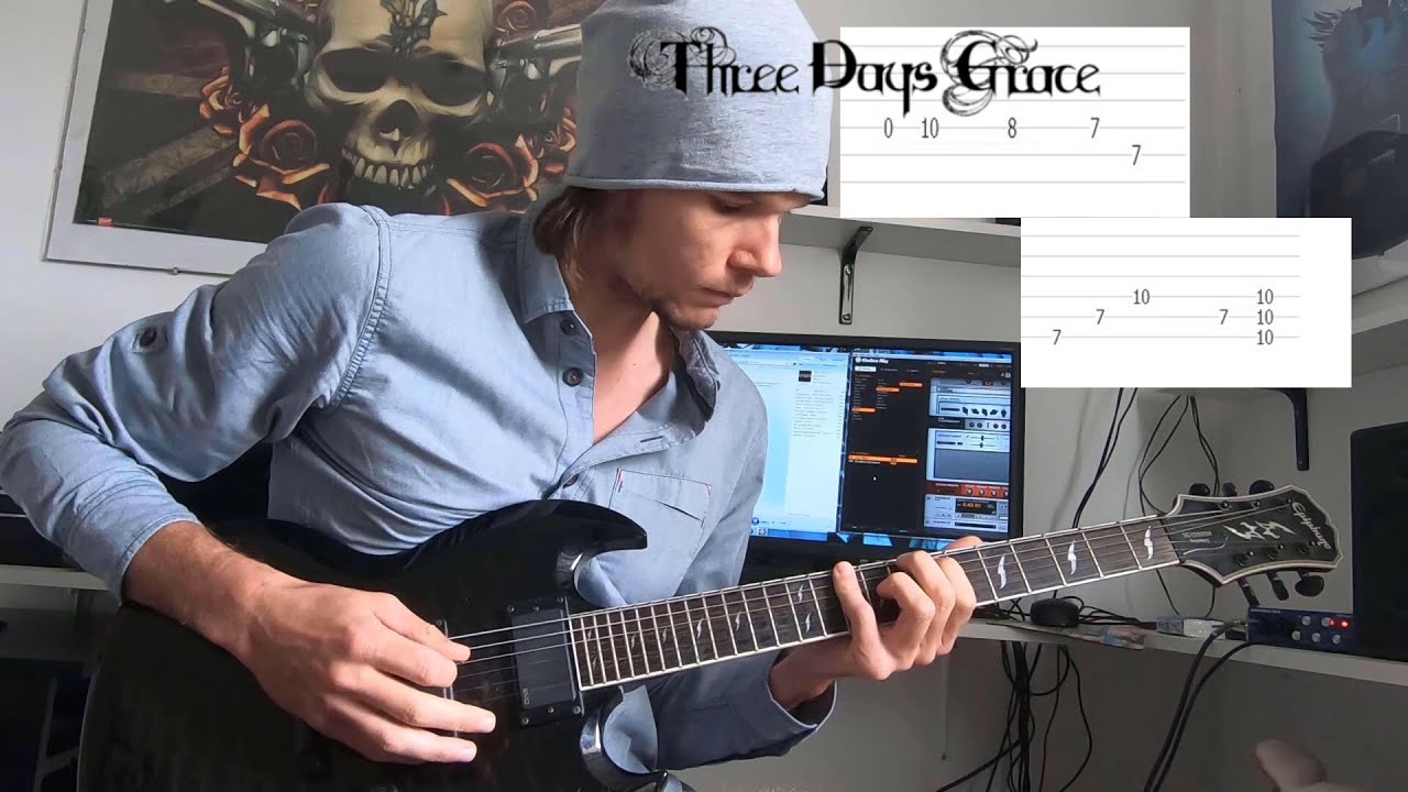 Never Too Late - Three Days Grace - Guitar Cover with Tabs - YouTube