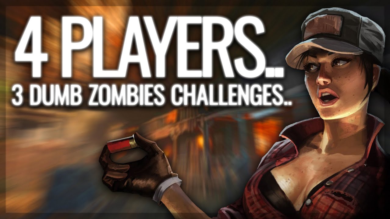 4 PLAYERS, 3 DUMB COD ZOMBIES CHALLENGES.. - YouTube
