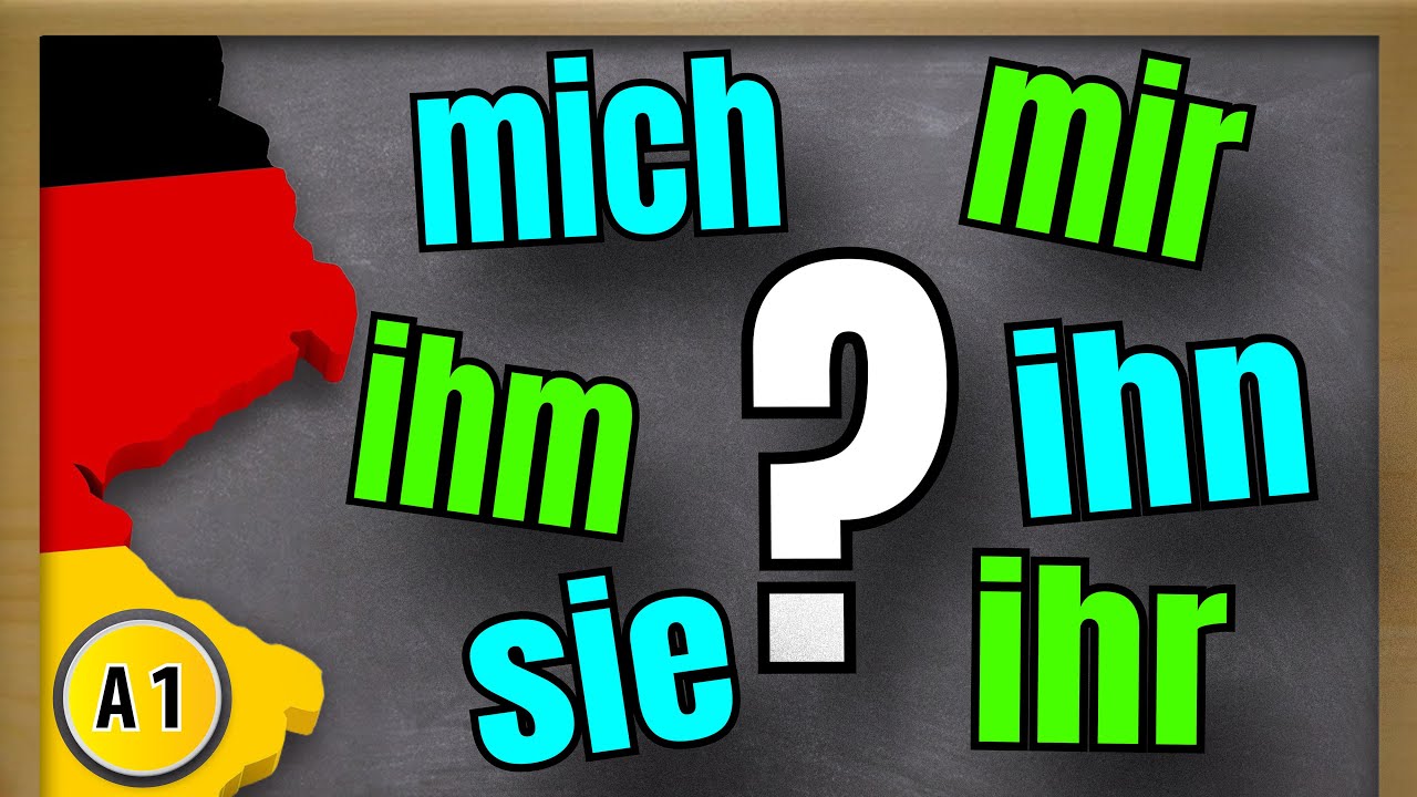 GERMAN EXERCISE A1 - Übung Personalpronomen Singular AKK & DATIV ...