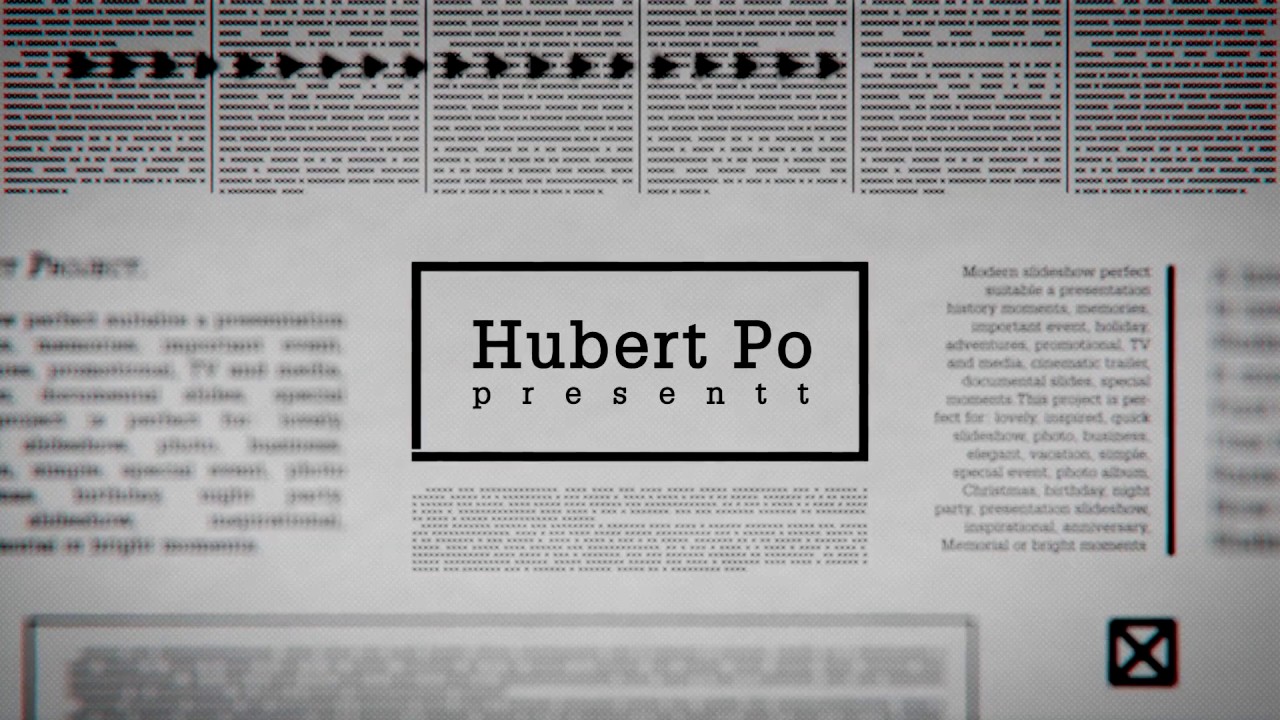 Newspaper Slideshow 4K After Effects Template - YouTube
