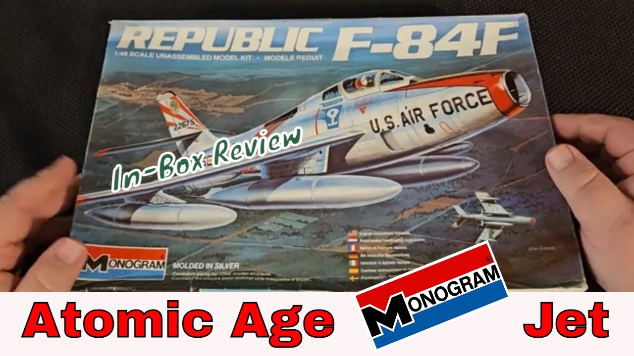Vintage Monogram F-84F Thunderstreak 1/48 Model Kit 5437 Unboxing. # ...