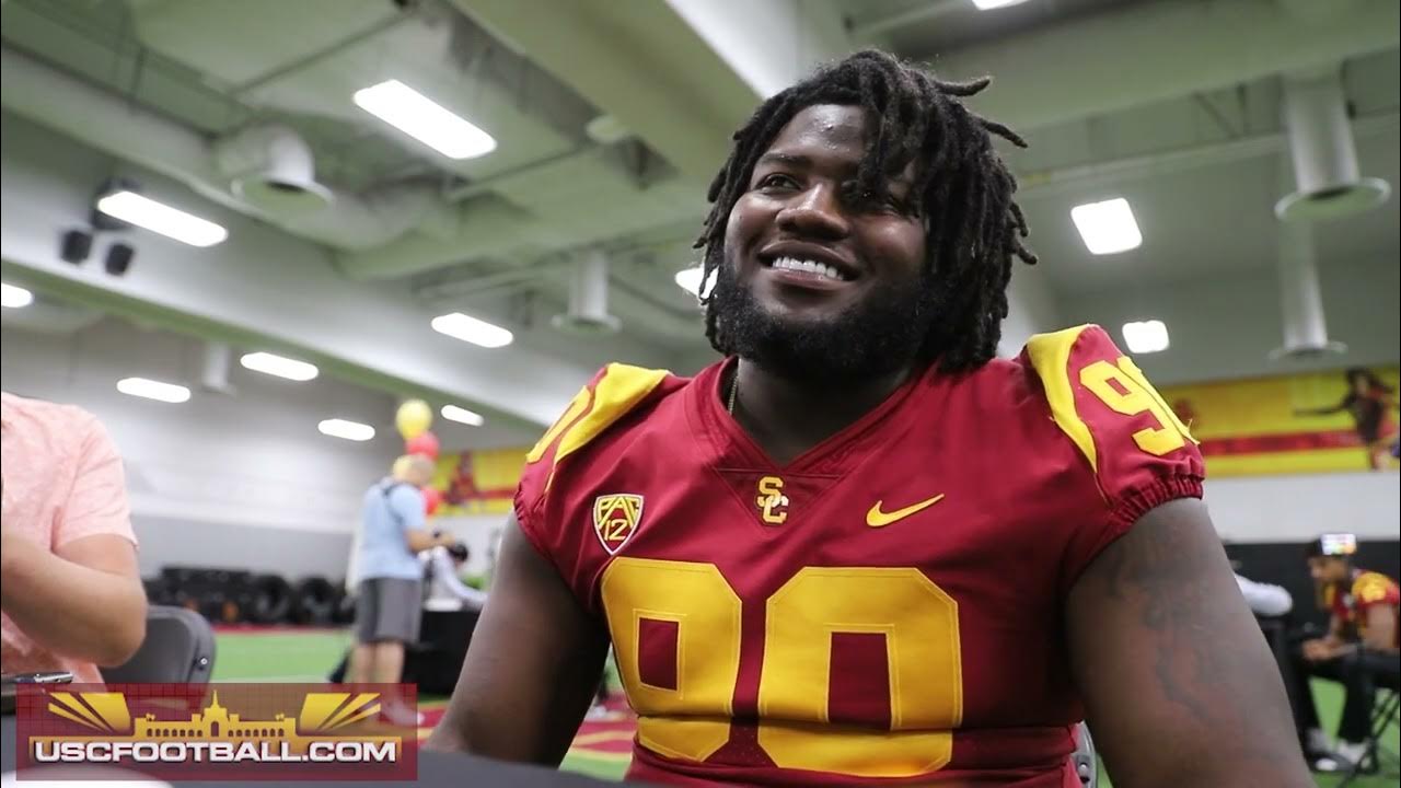 Defensive lineman Bear Alexander on transfer to USC, going to 'hunt' on defense - YouTube