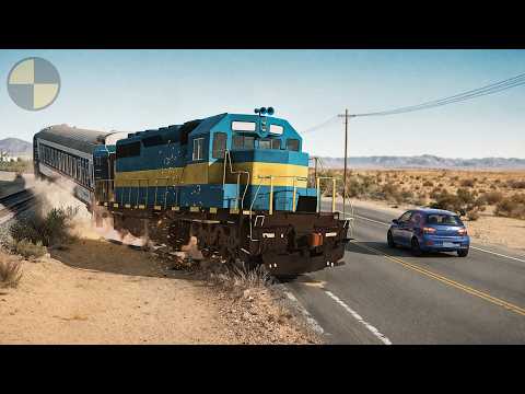 Trains and Cars Scenarios #4 | BeamNG Drive Cinematic Simulation