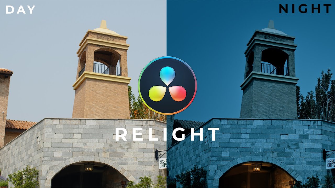 Biến ngày thành đêm với OpenFX Relight | Color Grading Davinci Resolve ...