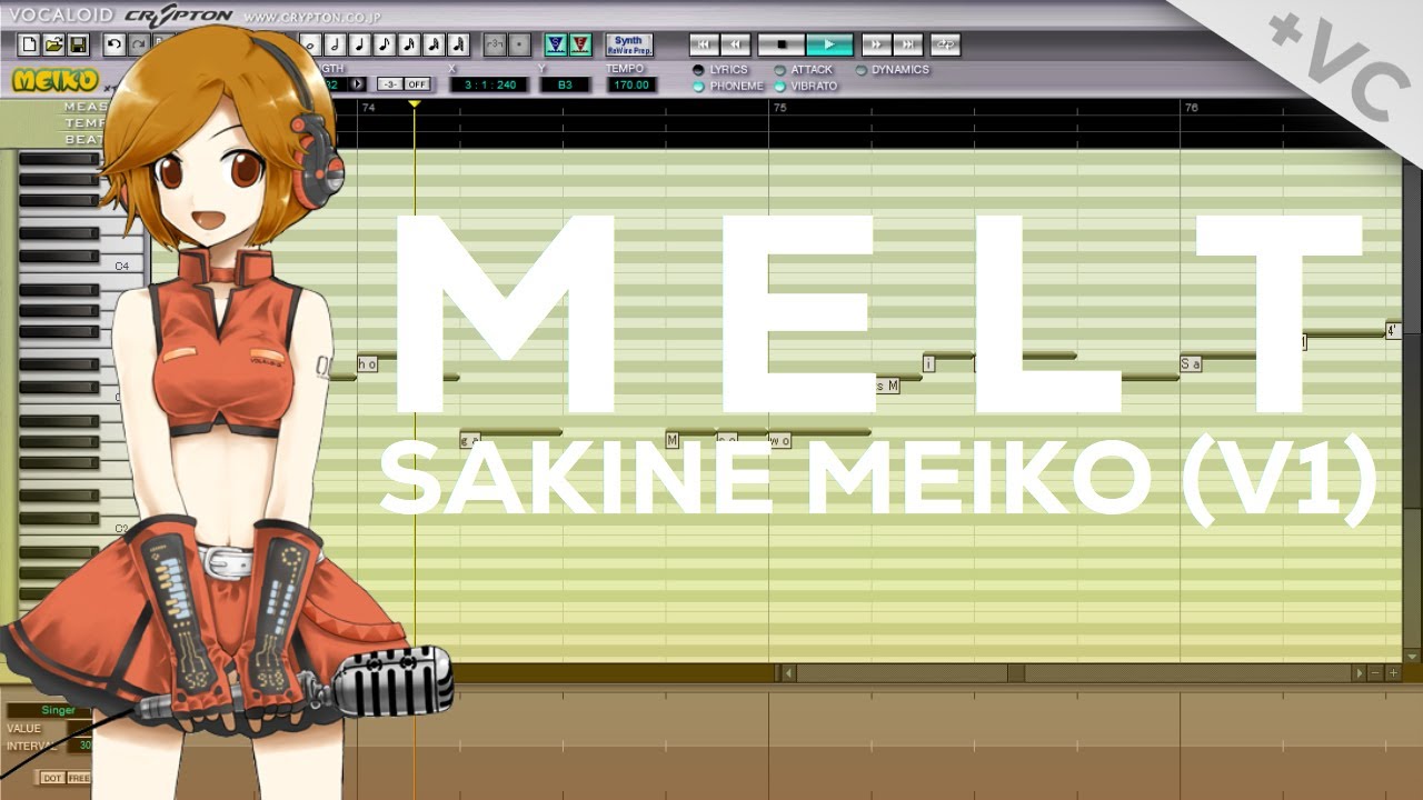 【Sakine Meiko】 Melt (V1 Version) 『Fanloid Cover』 +VC - YouTube