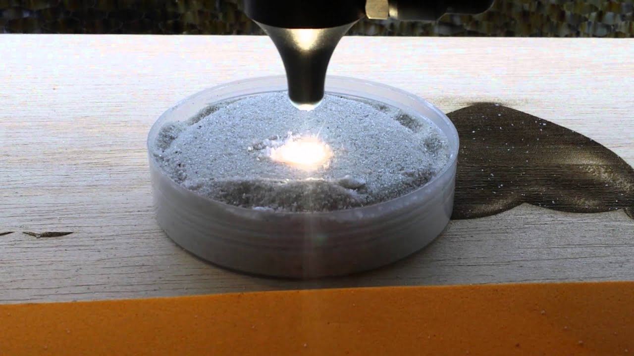 Diy 80 watt CO2 laser sintering in sand. (engraving / cutting) - YouTube