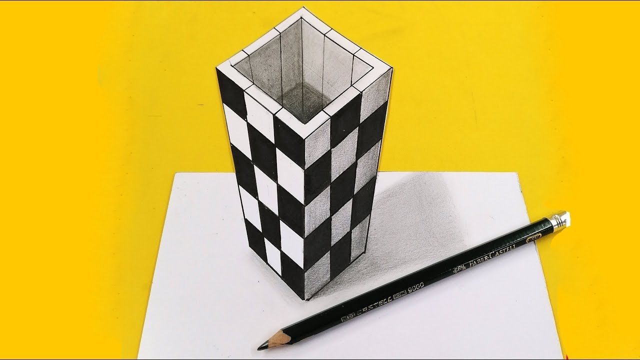 🔵 AWESOME 3D Optical Illusion Drawings - How to Draw a Three ...