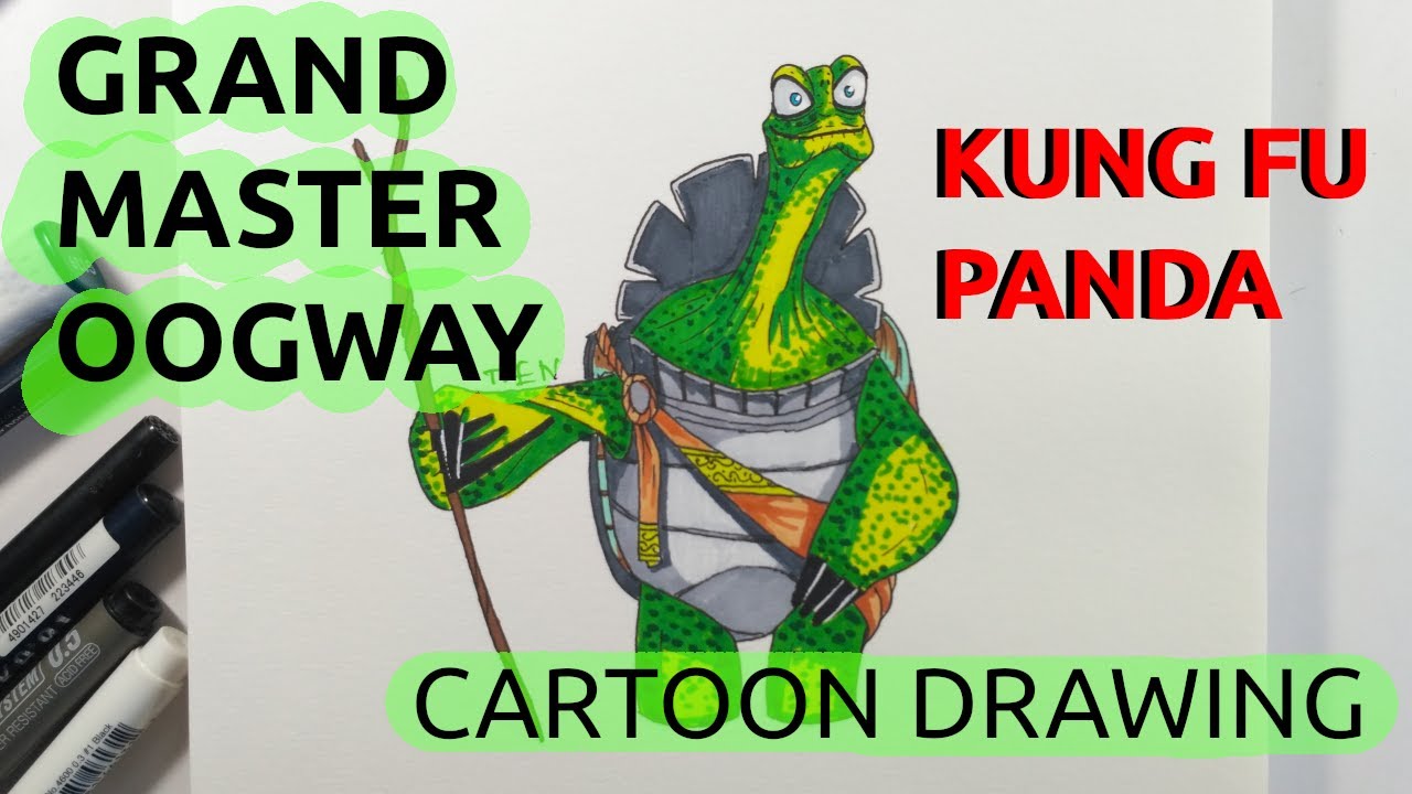 GRAND MASTER OOGWAY Drawing - Kung Fu Panda | Cartoon Drawing - YouTube