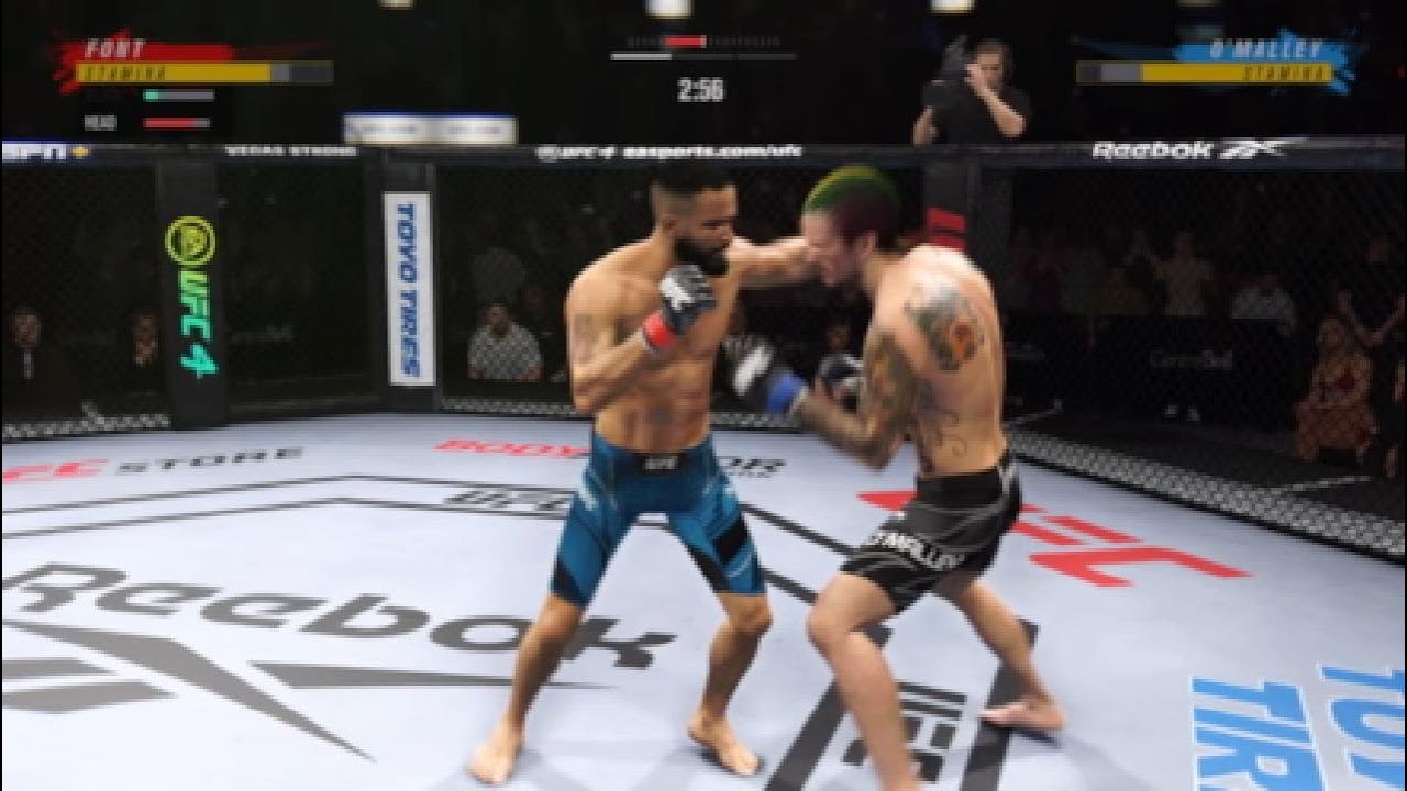 UFC 4 Nut hugger tries taking fight to ground and rage quits - YouTube