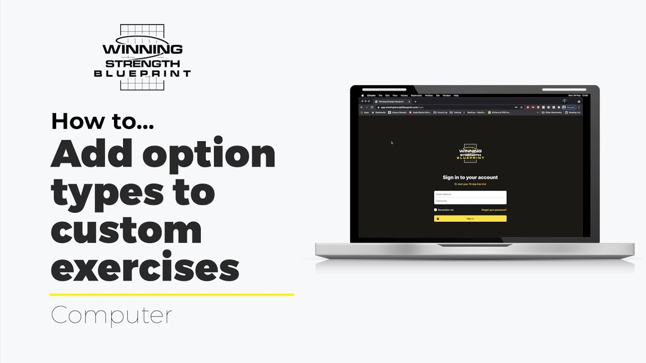How to: Add option types to custom exercises | Computer - YouTube