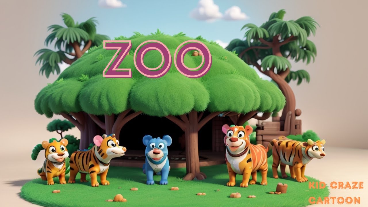 zoo song| zoo nursery rhymes |Animal song for kids| kid craze cartoon ...