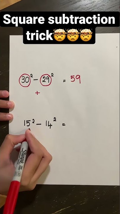 Math trick| easily subtract square numbers #education #viral #shorts # ...