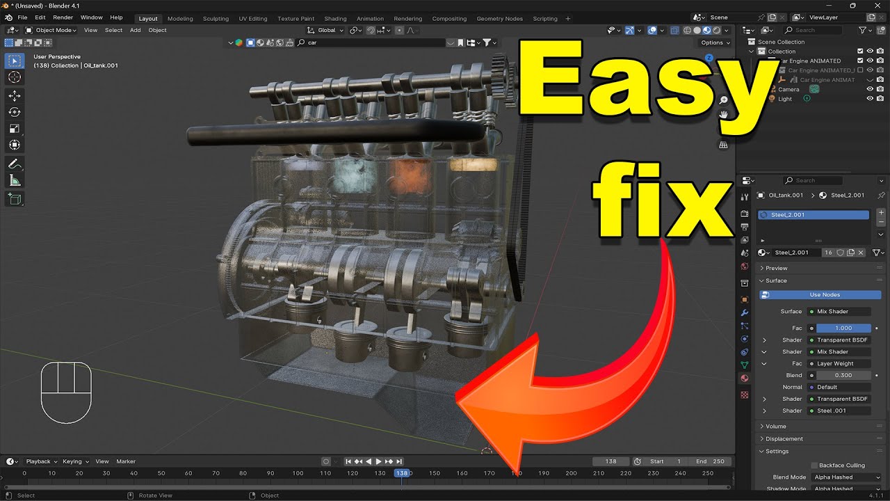 Blender - Car Engine Animation Overview - YouTube