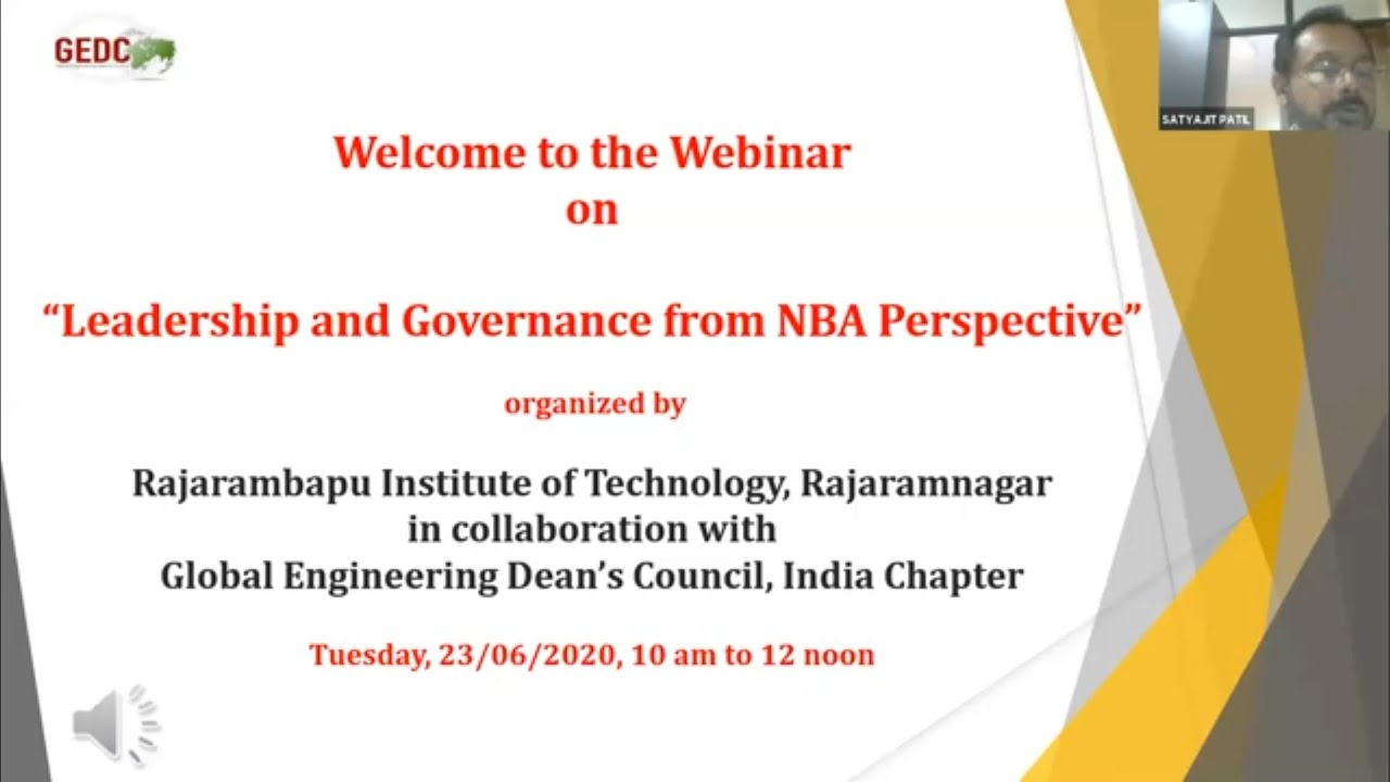 Leadership & Governance from NBA Perspective by Dr. K. Mallikharjuna ...