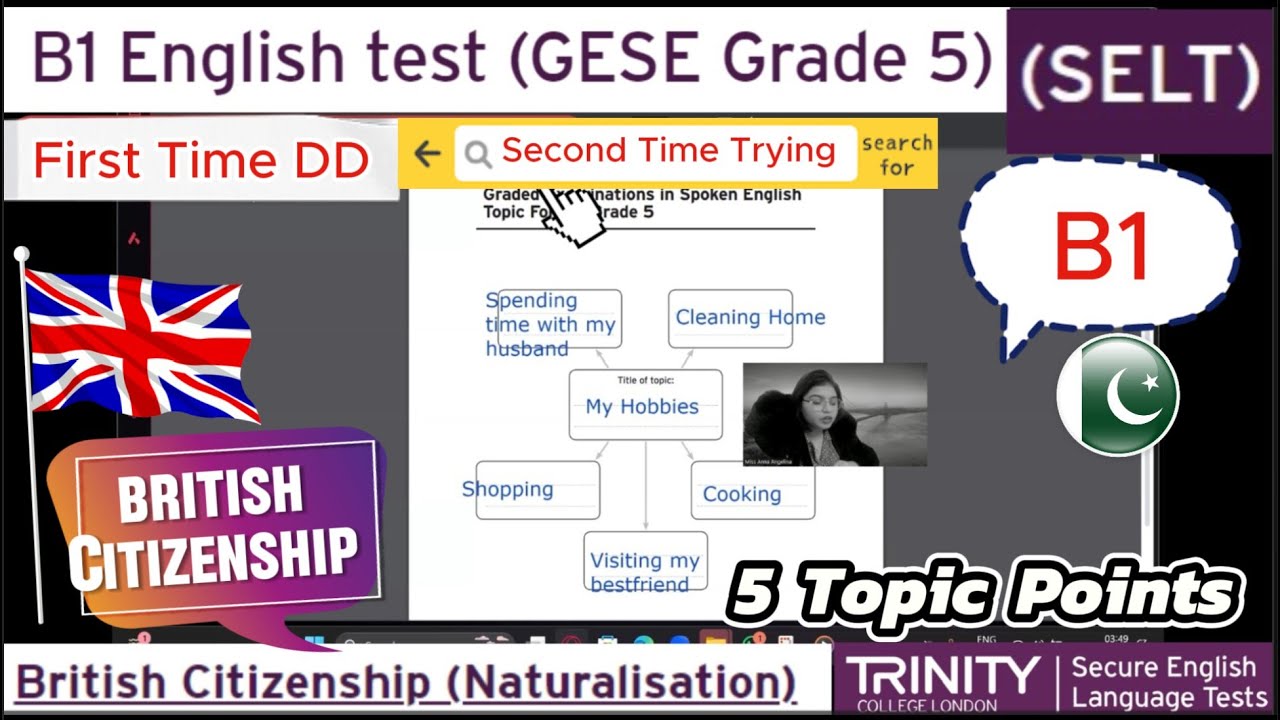 Full Test B1 English test (GESE Grade 5) | SELT British Citizenship ...