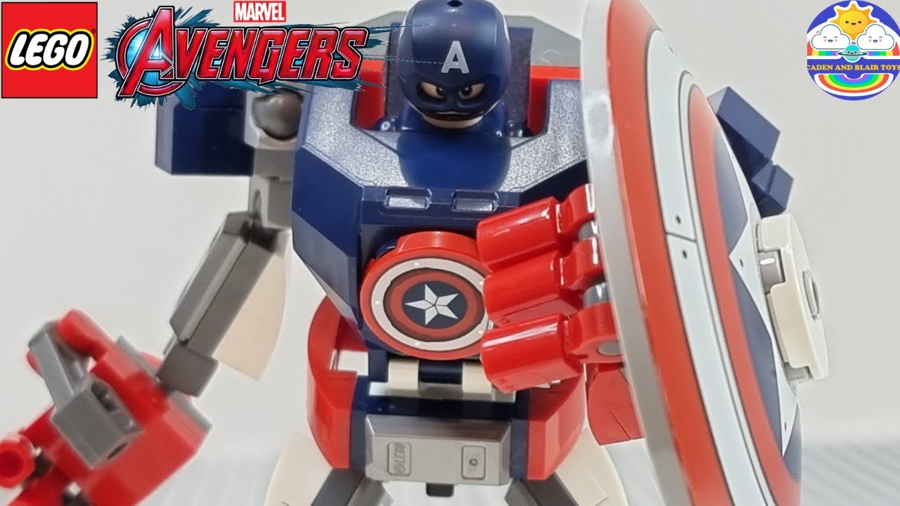 LEGO Marvel Super Heroes Captain America Mech Armour 76168 Speed Build ...