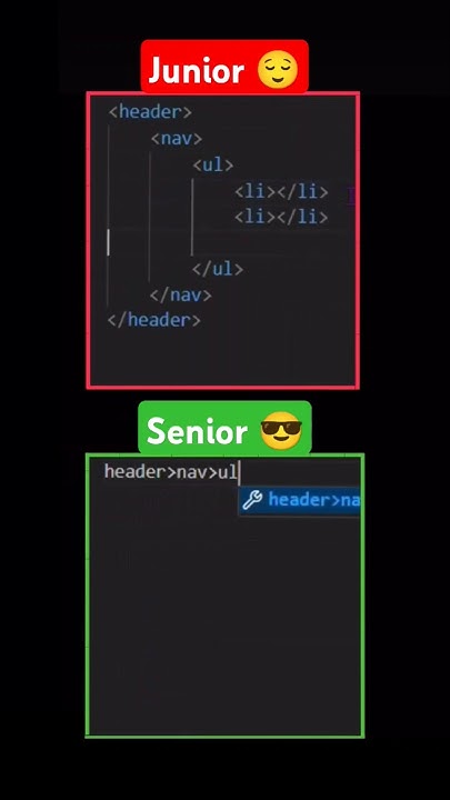Junior Vs Senior Developer #programming #html #javascript #webdevelopment #html5 #webdesign # ...
