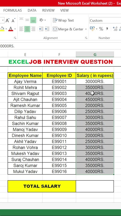 Crack This Excel Interview Question in 30 Seconds! 💼 #shorts #exceltips #excelhacks # ...