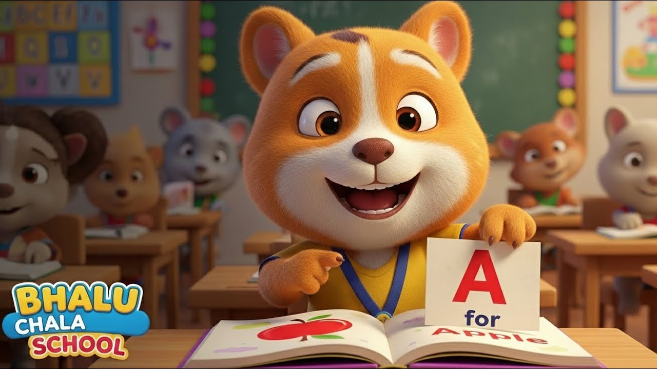 Bhalu Chala School | भालू चला स्कूल | Hindi Kids Song | Samriddhi Ki ...