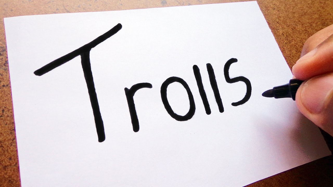Como Transformar o Nome "Trolls" na Poppy, TRUQUES EM DESENHOS - YouTube