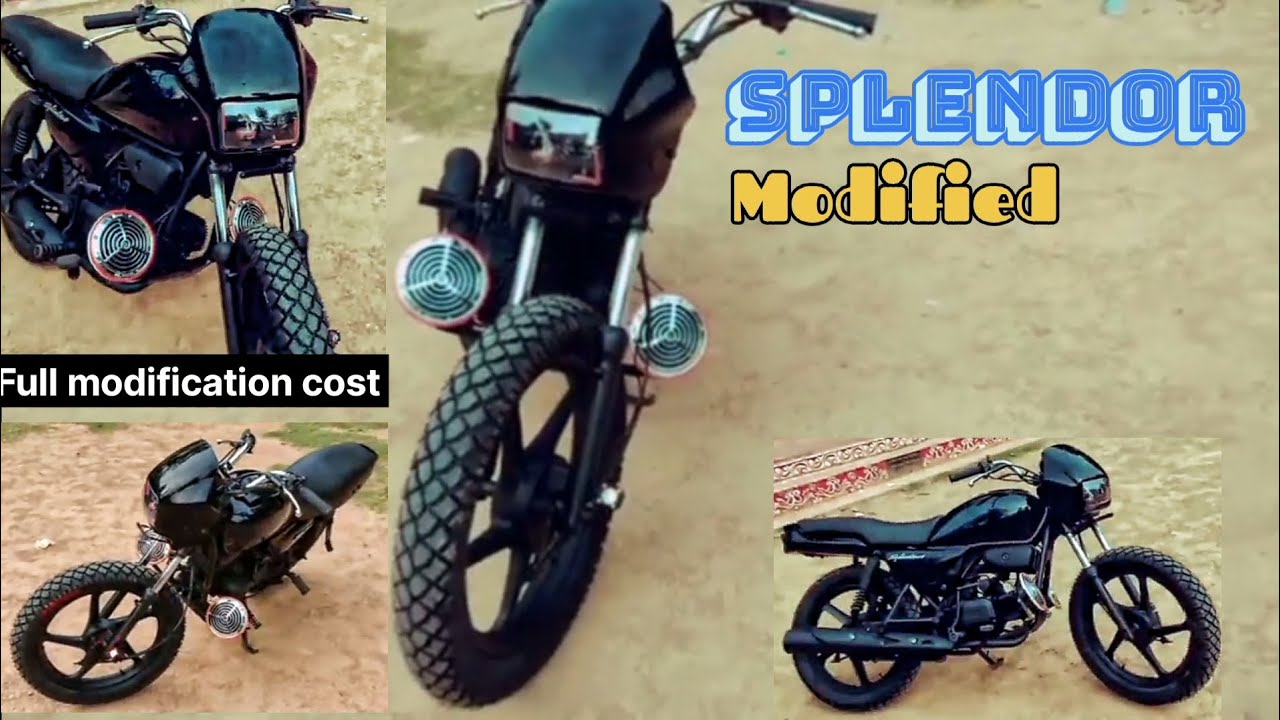 splendor modified ।। splendor modified bike ।। मोडीफाई स्पलेंडर ।। # ...