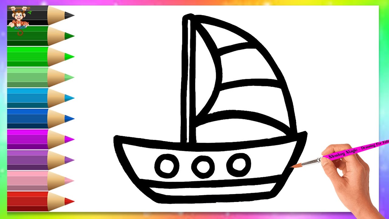 How To Draw A Pirate Ship Step By Step Pirate Ship Drawing Easy - YouTube