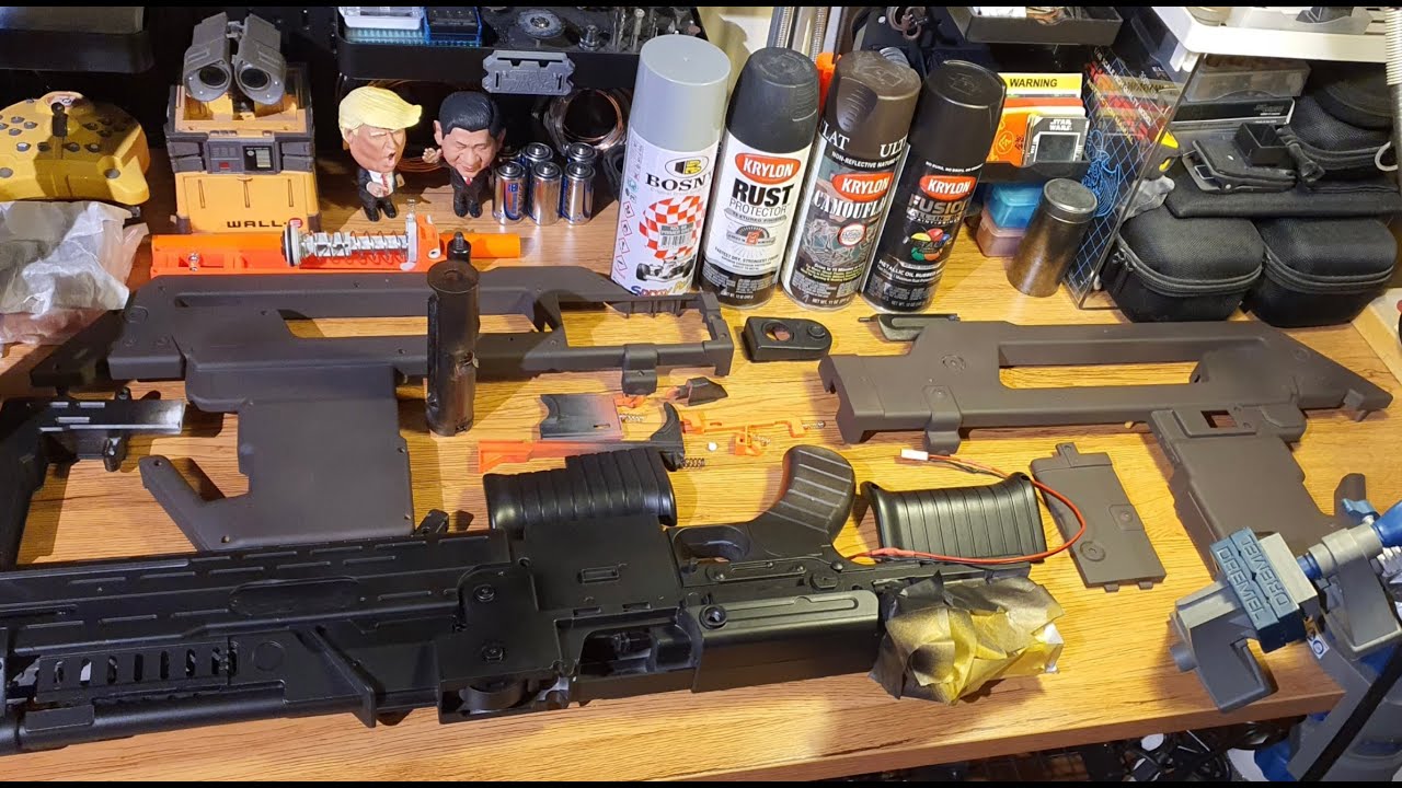 NERF - ALIENS USMC M41A PULSE RIFLE ULTIMATE MOD - Part.2 - YouTube