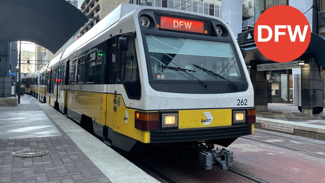 Riding DART Rail Orange Line, Downtown Dallas to DFW Airport Terminal A ...