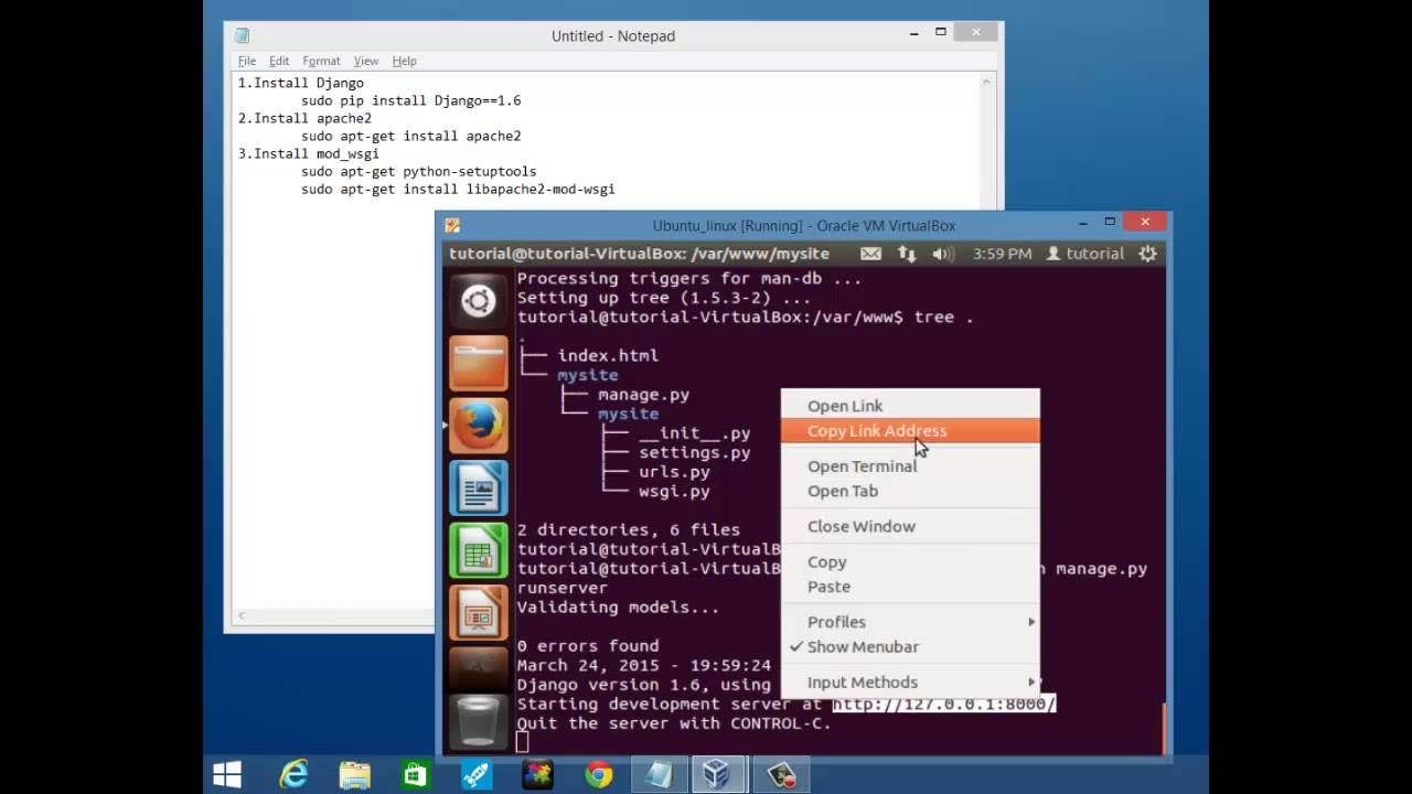 Django apache webserver setup - YouTube