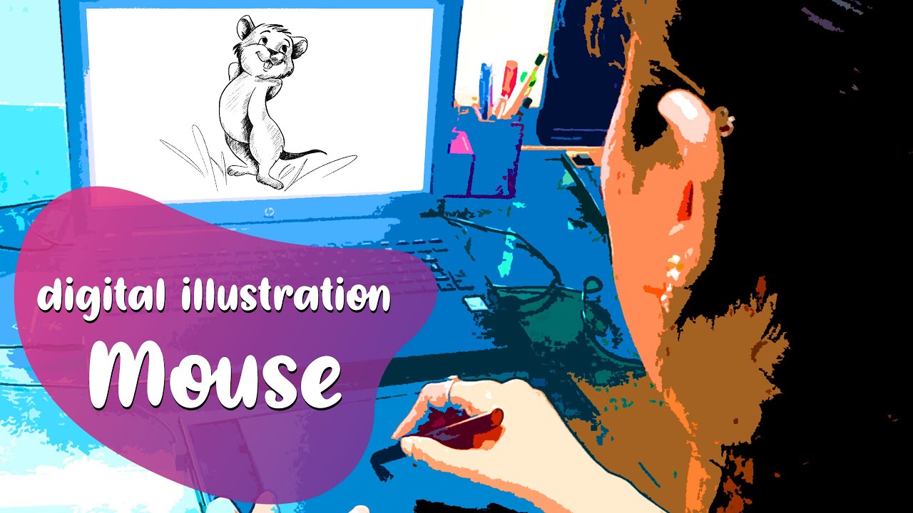 Digital Mouse Drawing | Photoshop Drawing #digitalart #photoshopdrawing ...