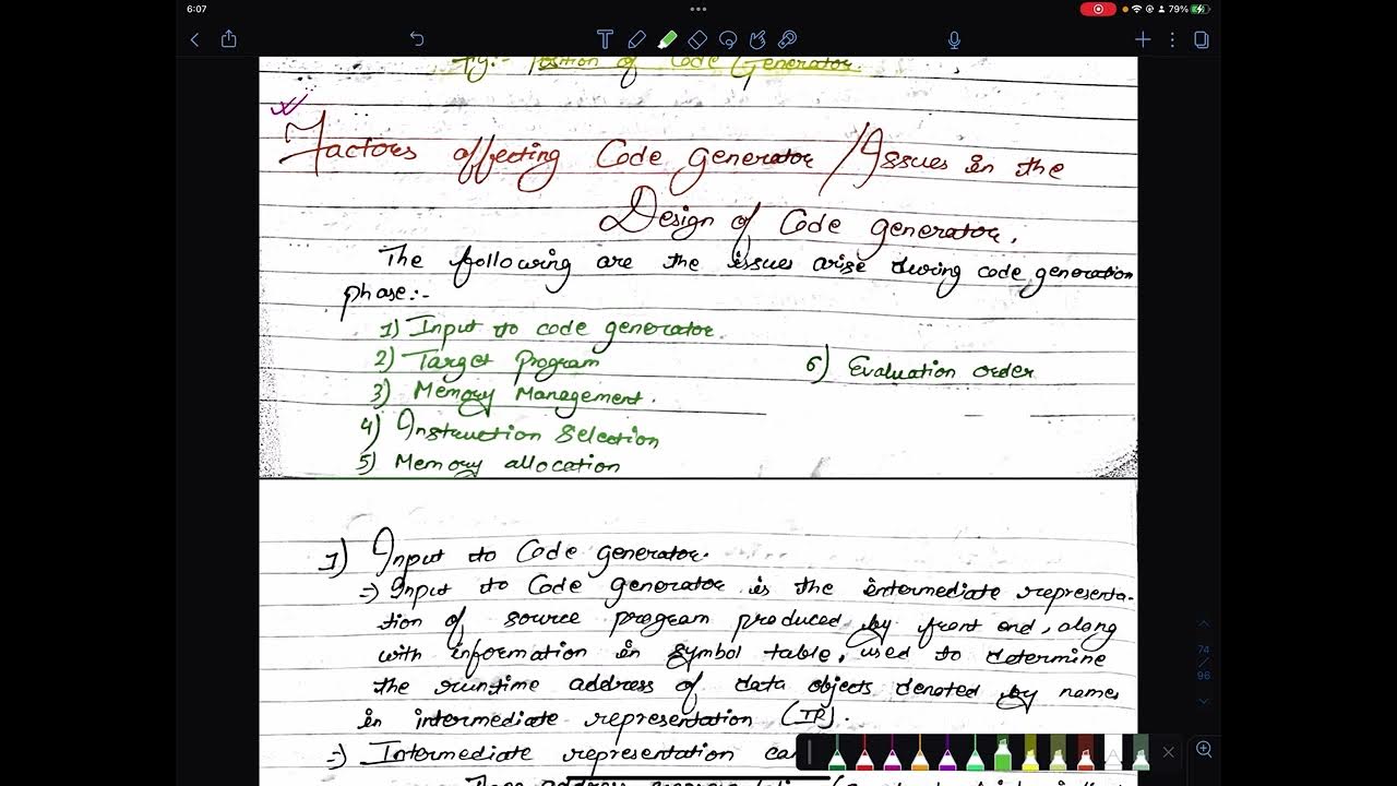 Unit 4.2 | Code Generator | Factors affecting code generator | Compiler ...