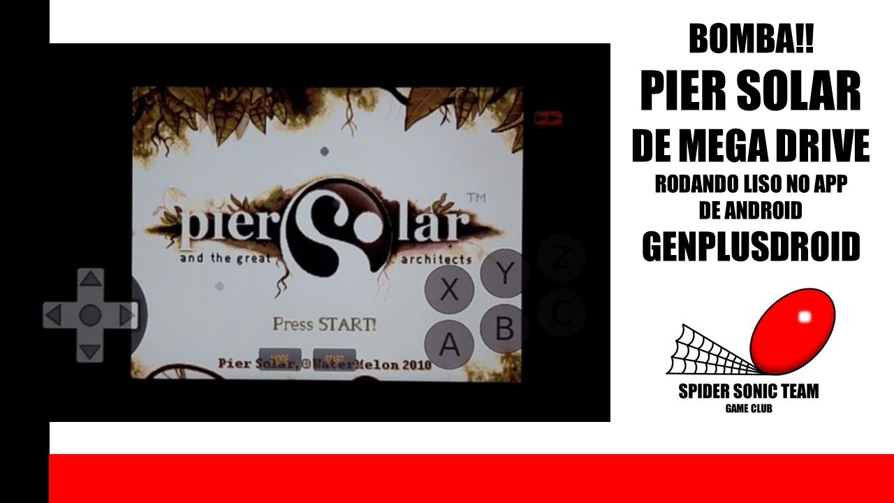 Pier Solar rodando no celular, emulador Genplusdroid, Mega Drive no ...