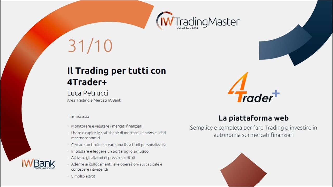 "Il Trading per tutti con 4Trader+" webinar n.1 IWTradingMaster - YouTube