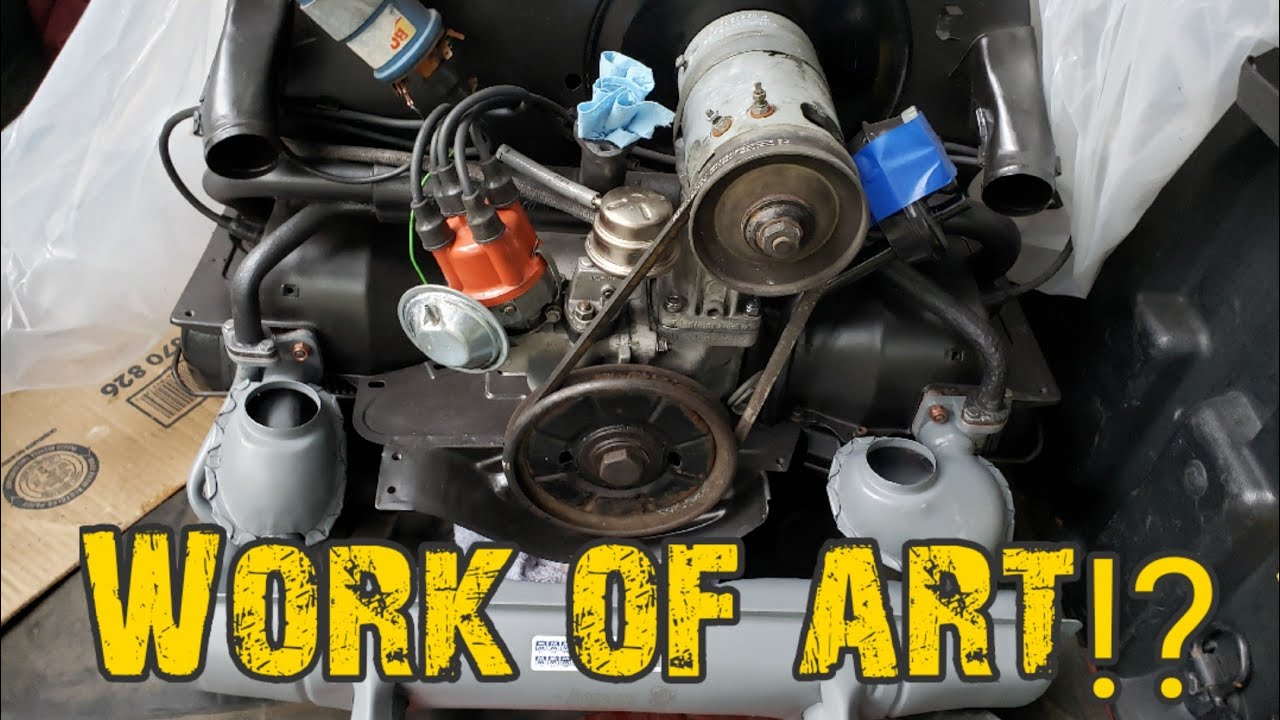 69 VW BUG 1500 to 1600 REBUILT ENGINE PICK UP - YouTube