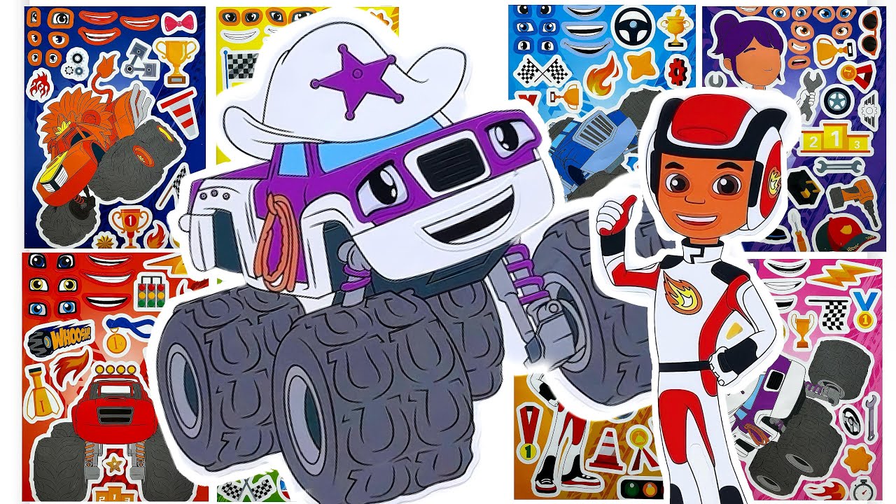 [PAPERDIY] Decorate with Sticker Book Blaze and the Monster Machines ...