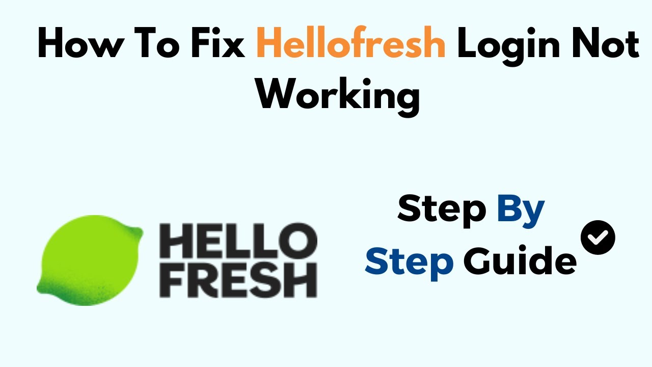 How To Fix Hellofresh Login Not Working - YouTube