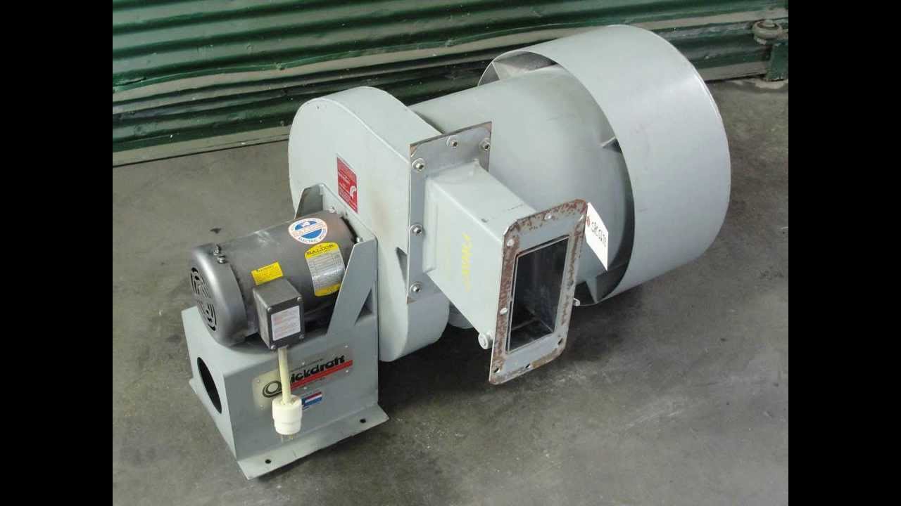 Quickdraft 2 hp centrifugal fan. Blower has an estimated - YouTube