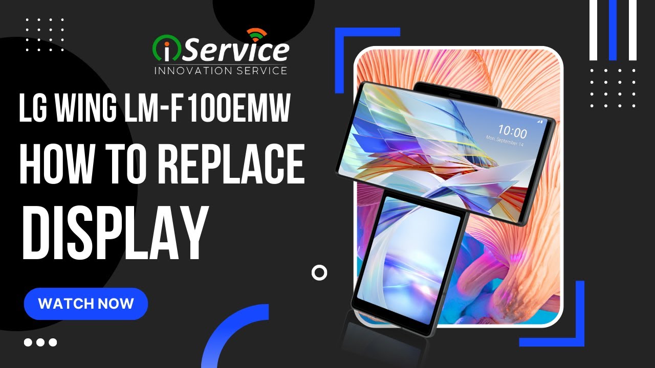 How to Replace Display LG WING LM-F100EMW | LG Wing Top Screen ...