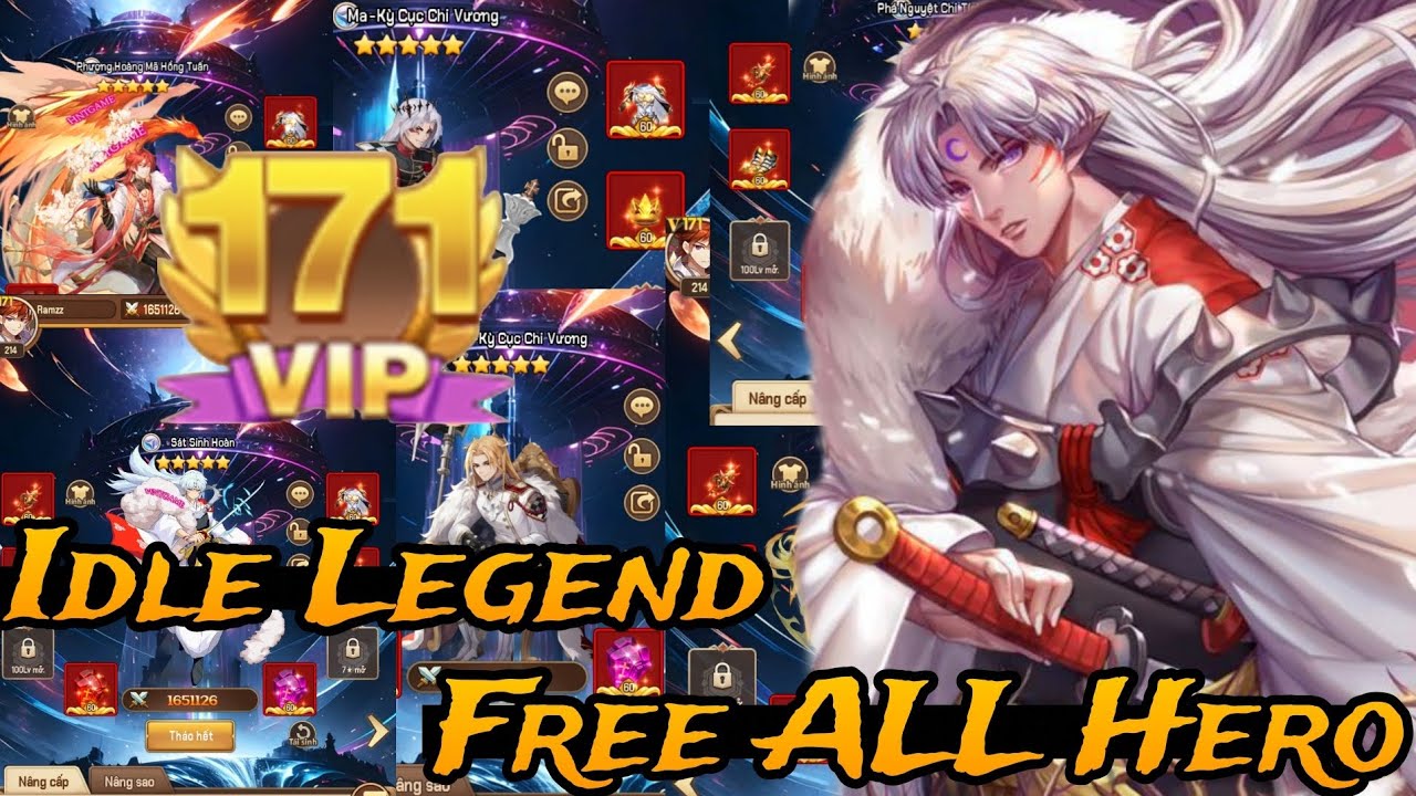 Best Reward Idle Legend VIP 171 - Free All Hero + 2,9B DM + 2M Coin Web ...