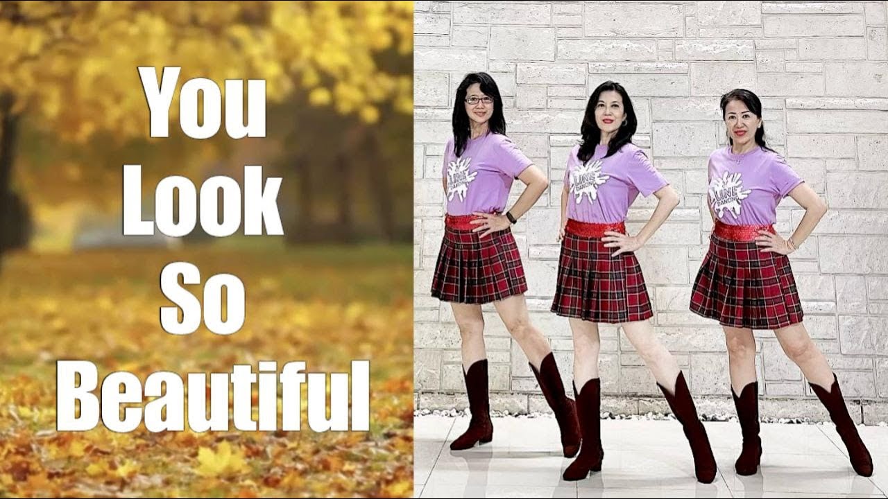 You Look So Beautiful Line Dance (demo & count) - YouTube