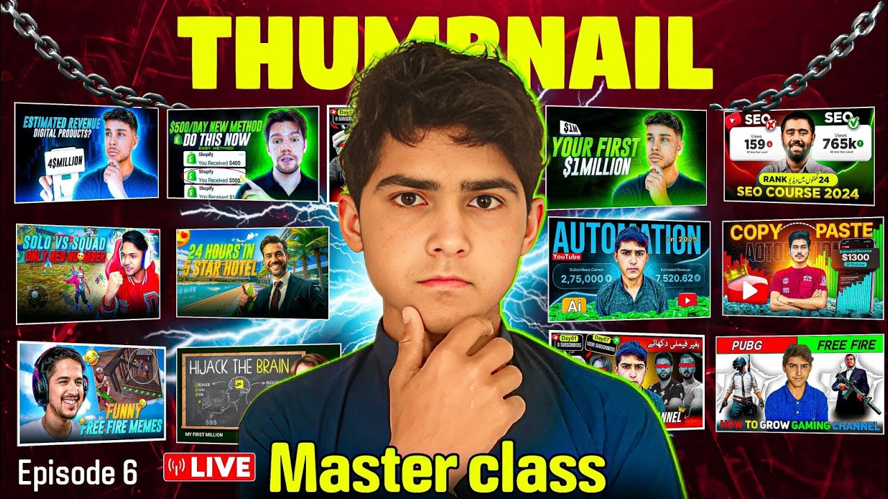 YouTube Thumbnail Master Class 2025 | Thumbnail design | Episode 06 ...