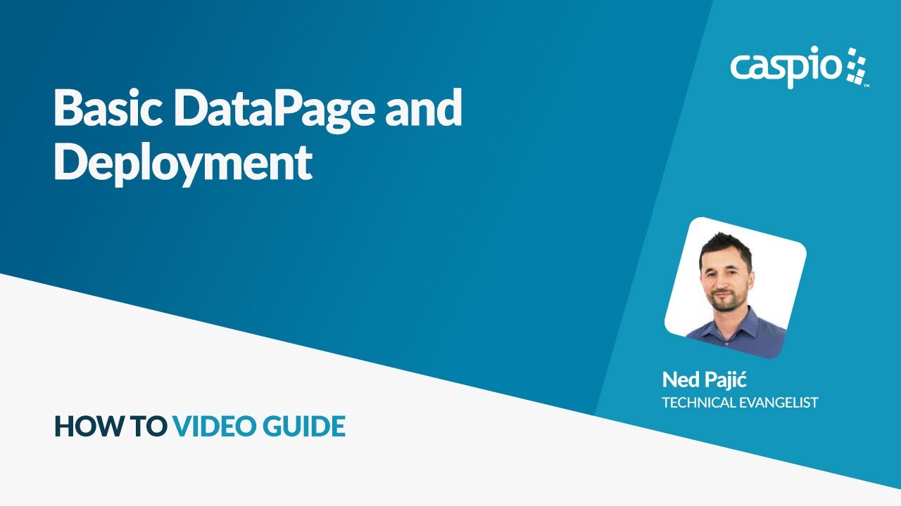 Basic DataPage and Deployment - YouTube