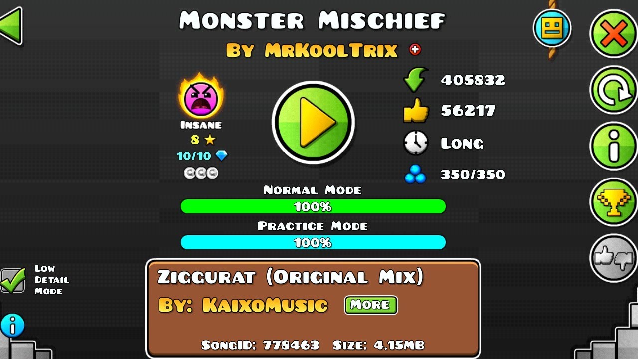 "Monster Mischief" by MrKoolTrix | Geometry Dash - YouTube
