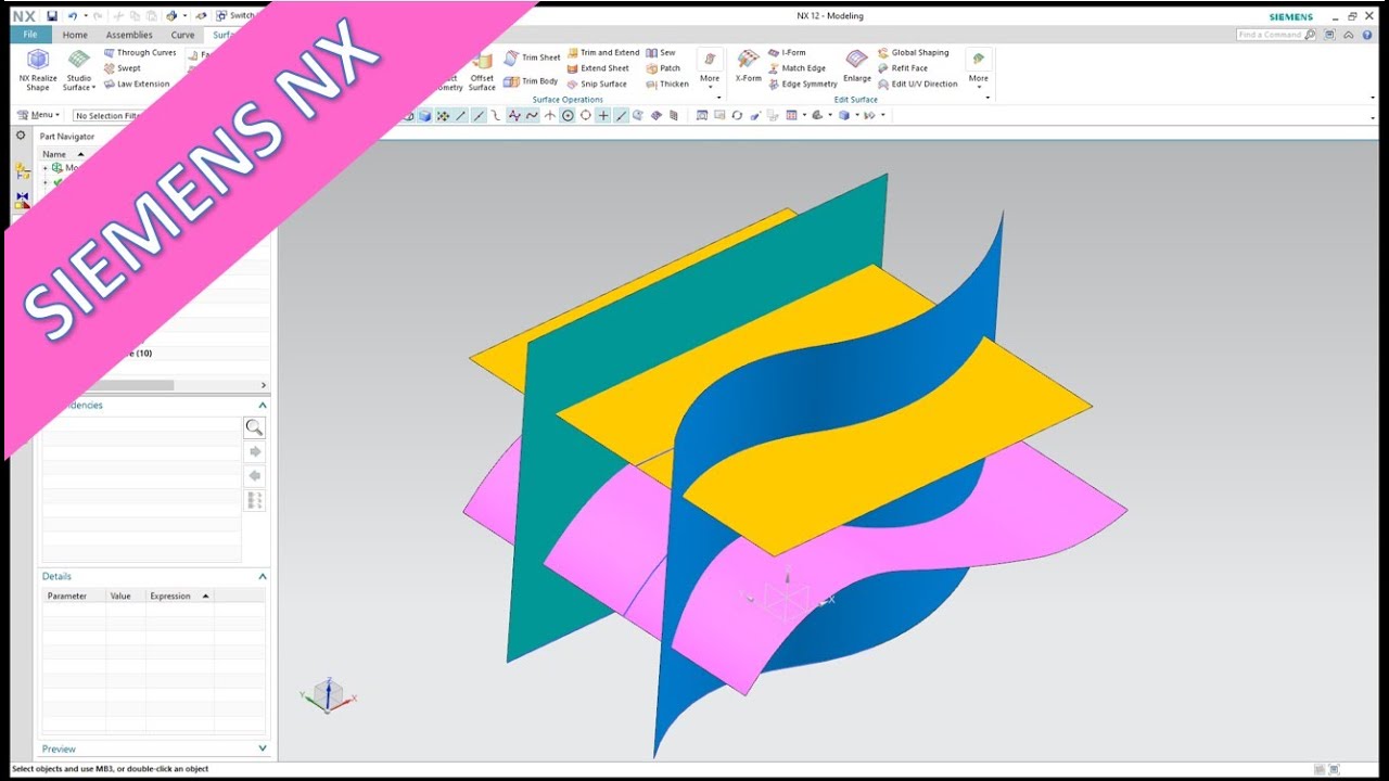 Trim Sheet & Combine - Siemens NX 12 Training - FAQ Shorts - YouTube