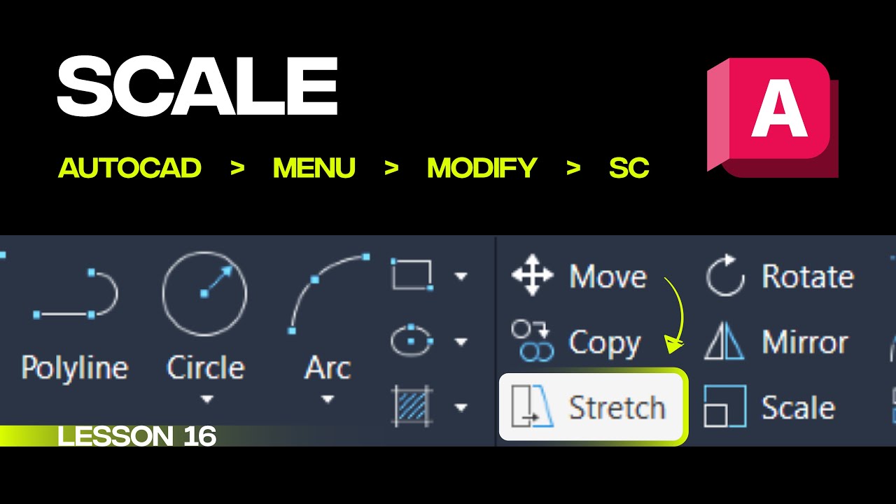 AutoCAD SCALE Tutorial | Lesson 16 | Learn SCALE Command in AutoCAD # ...