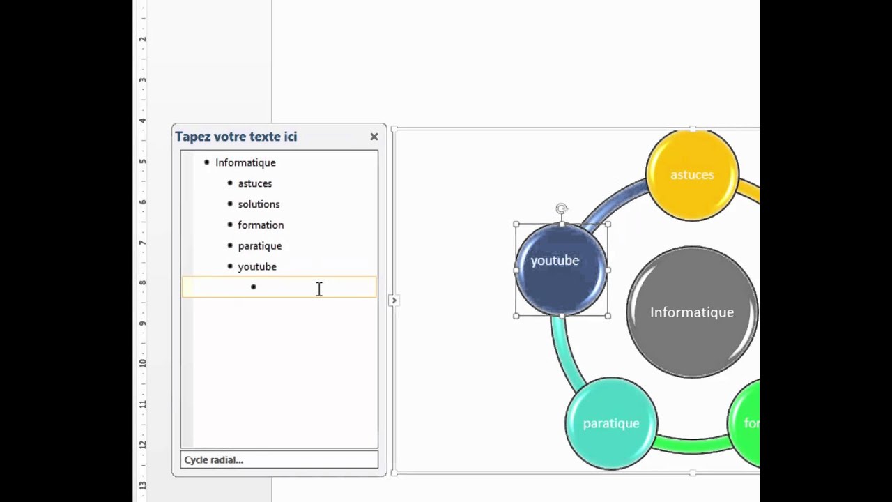 Cours N°11 : Word 2013 Créer un graphique SmartArt - YouTube