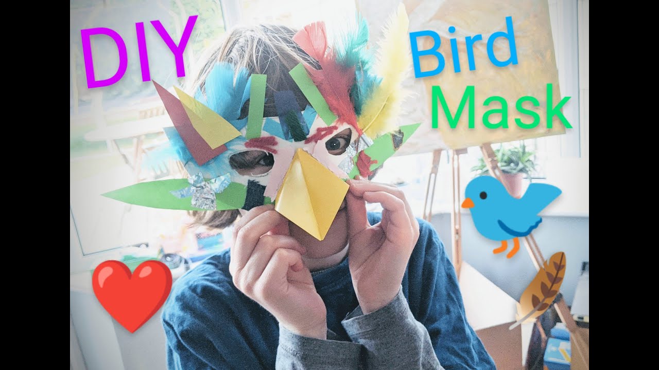 Make your own easy Bird Mask craft for kids 🐦 ️⭐🖌️🎭 with Becky Bops 😍 ...